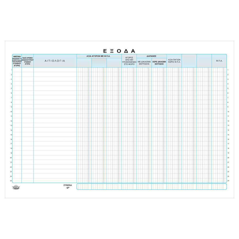 Βιβλίο ΕΣΟΔΩΝ-ΕΞΟΔΩΝ TYPOTRUST 24Χ32 200Φ - Office-Care.gr